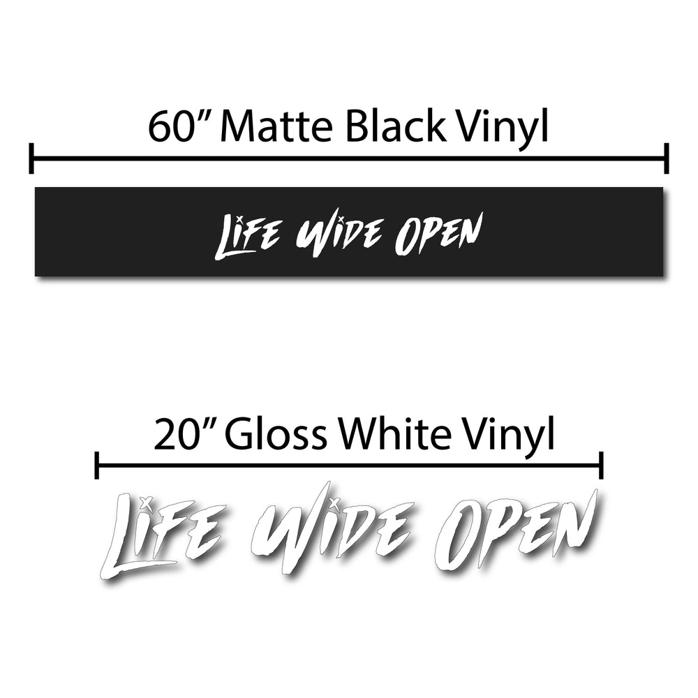 Windshield Banner - Life Wide Open Sketched