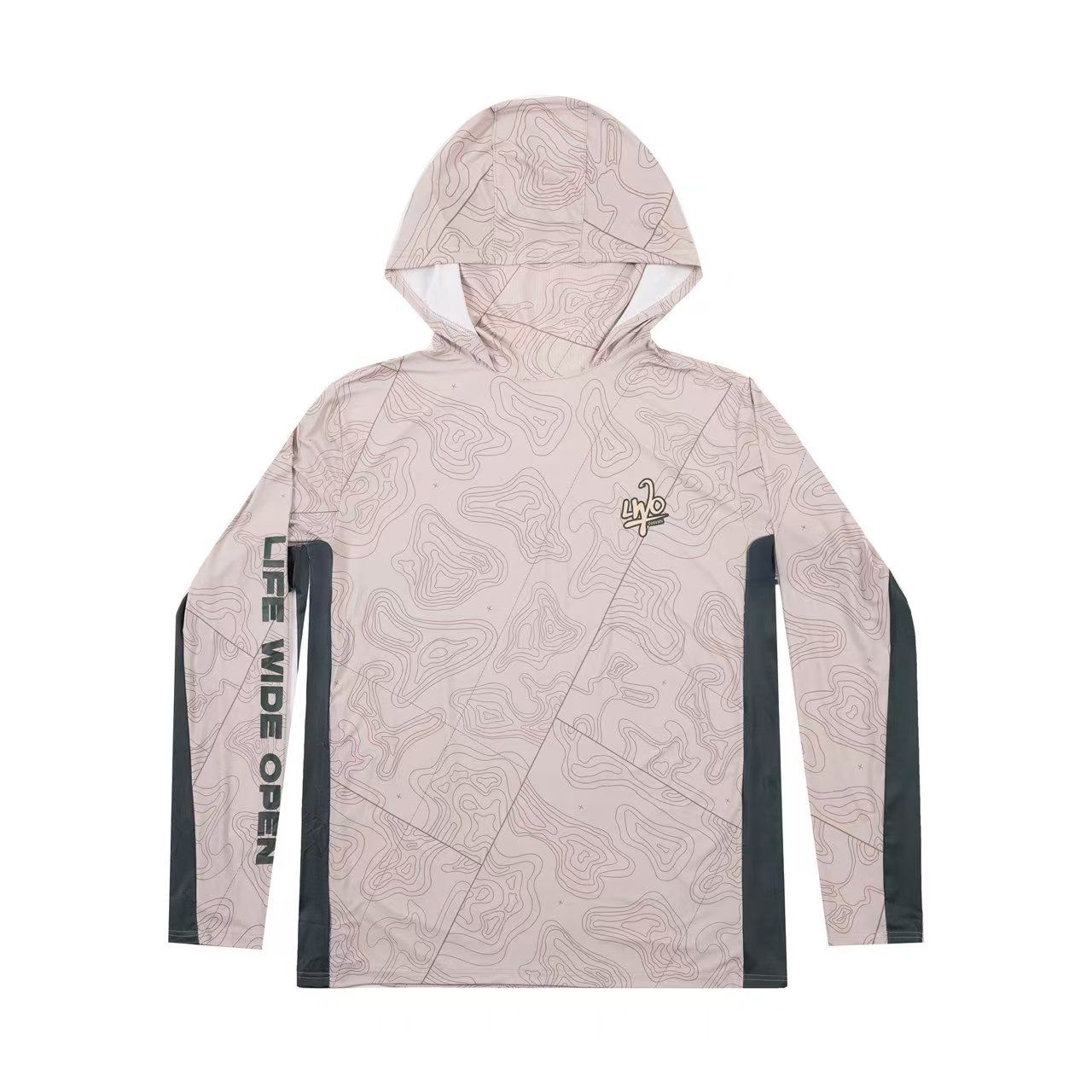 Topographic Camo Fishing Hoodie